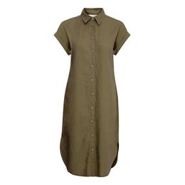 Blusenkleid B.Young "Casual BYFALAKKA", Damen, Gr. 36, N-Gr, gr&uuml;n (kalamata), Obermaterial: 55% Leinen LI. 45% Viskose CV., Kleider Blusenkleid