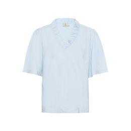 Kurzarmbluse Kaffe "Bluse kurzarm BPjuliana", Damen, Gr. M, blau (nantucket breeze), Obermaterial: 85% Viskose LENZING ECOVERO CV LenzEcov. 15% Nylon NY., Blusen