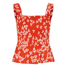 Blusentop Kaffe "&Auml;rmellose Bluse KAamber", Damen, Gr. 44, rot (rot, chalk, rot petit fleur), Obermaterial: 100% Viskose LENZING ECOVERO CV LenzEcov., Blusen Blusentop
