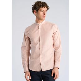 Businesshemd LINDBERGH "Oxford-Hemd Relaxed Fit", Herren, Gr. L, Normalgr&ouml;&szlig;en, baked rose mix, Obermaterial: 97% Baumwolle, 3% Elasthan, Hemden
