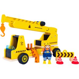 Spielzeug-Kran HAPE "Mobiles Kran- & Baustellenset", bunt, Spielzeugfahrzeuge, KinderB:38,5cm H:21cm T:13cm, B:38,5cm H:21cm T:13cm