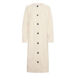 Strickjacke B.Young "Langarm BYNELLO", Damen, Gr. M, beige (birch melange), Obermaterial: 68% Polyester PES. 25% Polyacryl PAN. 7% Wolle mw., Strickjacken Strickjacke