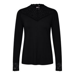 Langarmbluse Cream "Bluse langarm CRTrulla", Damen, Gr. L, schwarz (pitch schwarz), Obermaterial: 95% Viskose Birla Livaeco CV Livaeco. 5% Elasthan EL., Blusen