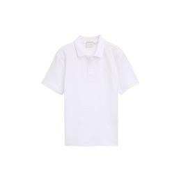 Poloshirt Tom Tailor, Jungen, Gr. 128, wei&szlig;, Single Jersey, Obermaterial: 100% Baumwolle, regular fit, Shirts