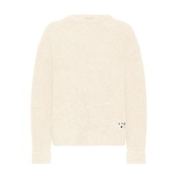 Strickpullover Ichi "Langarm IHBLARISA", Damen, Gr. M, beige (almond milk), Obermaterial: 63% Polyacryl PAN. 26% Nylon NY. 10% Wolle mw. 1% Elasthan EL., Pullover Strickpullover
