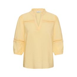 Langarmbluse Kaffe "Bluse langarm KAsonja", Damen, Gr. 34, gelb (sunlight), Obermaterial: 80% Viskose CV. 20% Polyamid PA., Blusen
