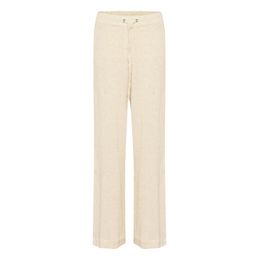 Stoffhose Kaffe "Casual Hose KAgitte", Damen, Gr. 36, N-Gr, blau (feather gray melange), Obermaterial: 60% Viskose CV. 30% Baumwolle CO. 10% Leinen LI., Hosen Stoffhose