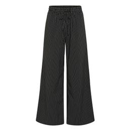 Stoffhose Kaffe "Casual Hose KAeliana", Damen, Gr. 34, N-Gr, schwarz (schwarz, chalk pinstripe), Obermaterial: 42% Polyester PES. 37% Polyamid PA. 16% Viskose CV. 5% Elasthan EL., Hosen Stoffhose