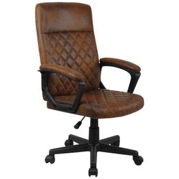 Livetastic Drehstuhl, Bronze, Metall, Kunststoff, Textil, Drehkreuz, 61x110x59 cm, inklusive Armlehnen, Arbeitszimmer, B&uuml;rost&uuml;hle, Drehst&uuml;hle
