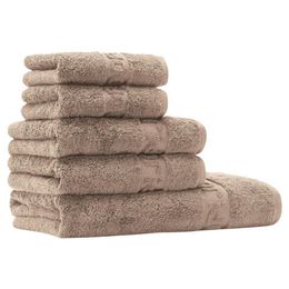 JOOP! Frottierset Studio Colours, Sand, Textil, 5-teilig, Uni, Oeko-Tex&reg; Standard 100, Aufh&auml;ngeschlaufe, strapazierf&auml;hig, durchgef&auml;rbt, angenehm weich, hochwertige Qualit&auml;t, schnelltrocknend, Badtextilien, Handtuch-Sets
