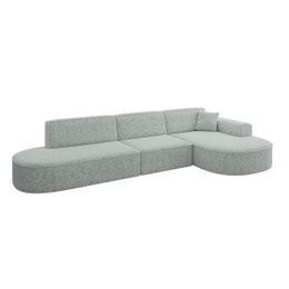 ECKSOFA Ottomane Rechts MARI-L2 - 328x171x79 cm Gr&uuml;n Tissu