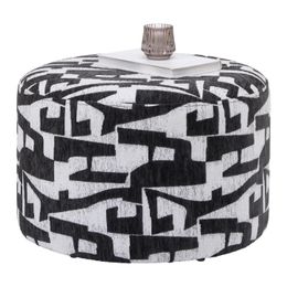 Hocker Mila Schwarz/Wei&szlig;