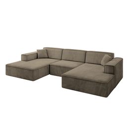 WOHNLANDSCHAFT IREA-U1-v4 - 303x171x79 cm Braun