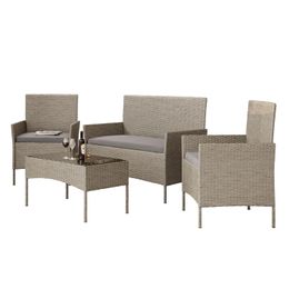 LOUNGEGARNITUR PERGOLA Rattan Gartenm&ouml;belset