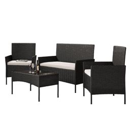 LOUNGEGARNITUR PERGOLA Rattan Gartenm&ouml;belset