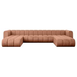 WOHNLANDSCHAFT modulares Sofa Joren-U2 - 410x177x70 cm Apricot