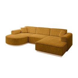 WOHNLANDSCHAFT ARRIO-U1 303x171x83 cm Currygelb