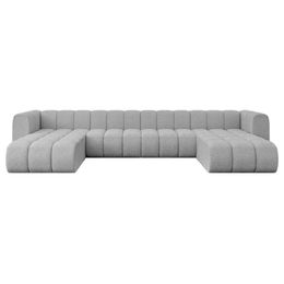 WOHNLANDSCHAFT modulares Sofa Joren-U2 - 410x177x70 cm Hellgrau