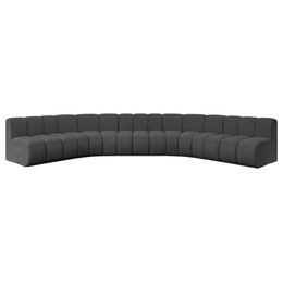 WOHNLANDSCHAFT modulares Sofa Montra-U1 - 490x174x70 cm Grau