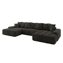 WOHNLANDSCHAFT ENSI-U - 353x164x69 cm Schwarz