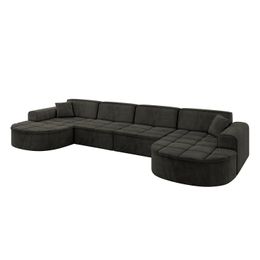 WOHNLANDSCHAFT TARO-U2 - 388x171x79,5 cm Schwarz