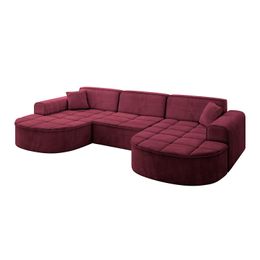 WOHNLANDSCHAFT TARO-U1 - 303x171x79,5 cm Bordeauxrot