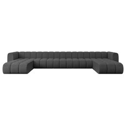 WOHNLANDSCHAFT modulares Sofa Joren-U3 - 501x177x70 cm Grau