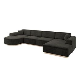 WOHNLANDSCHAFT ARRIO-U2 303x171x83 cm Schwarz