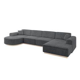 WOHNLANDSCHAFT ARRIO-U2 303x171x83 cm Dunkelgrau