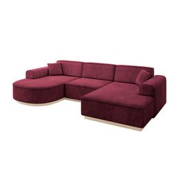WOHNLANDSCHAFT ARRIO-U1 303x171x83 cm Bordeaux