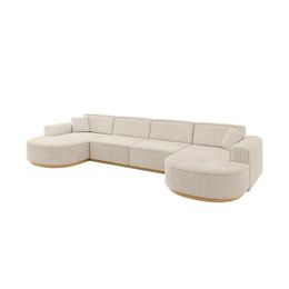 WOHNLANDSCHAFT MARI-U2-v2 - 388x171x83 cm Beige Cord