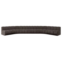 WOHNLANDSCHAFT modulares Sofa Montra-U2 - 581x174x70 cm Braun