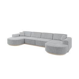 WOHNLANDSCHAFT MARI-U2-v1 - 388x171x83 cm Grau Cord