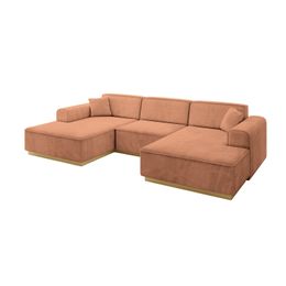 WOHNLANDSCHAFT IREA-U1-v2 - 303x171x83 cm Koralle