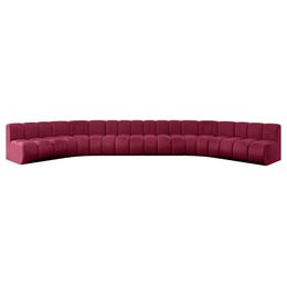 WOHNLANDSCHAFT modulares Sofa Montra-U2 - 581x174x70 cm Bordeauxrot