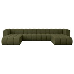 WOHNLANDSCHAFT modulares Sofa Joren-U2 - 410x177x70 cm Gr&uuml;n