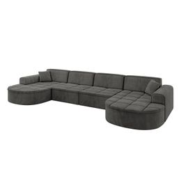 WOHNLANDSCHAFT TARO-U2 - 388x171x79,5 cm Dunkelgrau