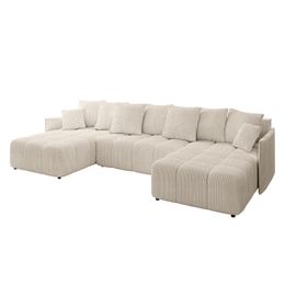 WOHNLANDSCHAFT LONLI-U 355x189x68 Beige Cord