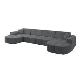 WOHNLANDSCHAFT LIVO-U2 - 400x173x79,5 cm Duneklgrau