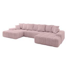 WOHNLANDSCHAFT ENSI-U - 353x164x69 cm Rosa