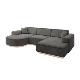 WOHNLANDSCHAFT ARRIO-U1 303x171x83 cm Anthrazit