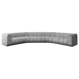 WOHNLANDSCHAFT modulares Sofa Lazro-U1 - 373x373x70 cm Grau