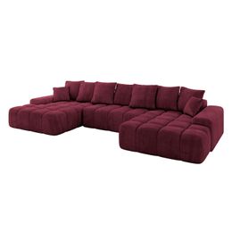 WOHNLANDSCHAFT ENSI-U - 353x164x69 cm Bordeaux
