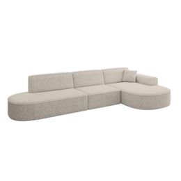 ECKSOFA Ottomane Rechts MARI-L2 - 328x171x79 cm Beige Tissu