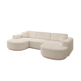 WOHNLANDSCHAFT MARI-U1-v1 - 303x171x83 cm Beige Cord