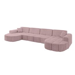 WOHNLANDSCHAFT LIVO-U2 - 400x173x79,5 cm Rosa