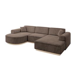 WOHNLANDSCHAFT ARRIO-U1 303x171x83 cm Braun