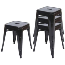 MCW HOCKER Schwarz 4er-Set