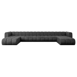 WOHNLANDSCHAFT modulares Sofa Joren-U3 - 501x177x70 cm Schwarz