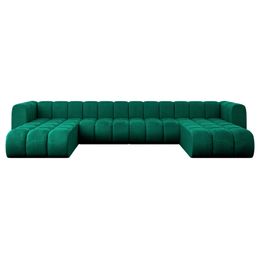 WOHNLANDSCHAFT modulares Sofa Joren-U2 - 410x177x70 cm Gr&uuml;n